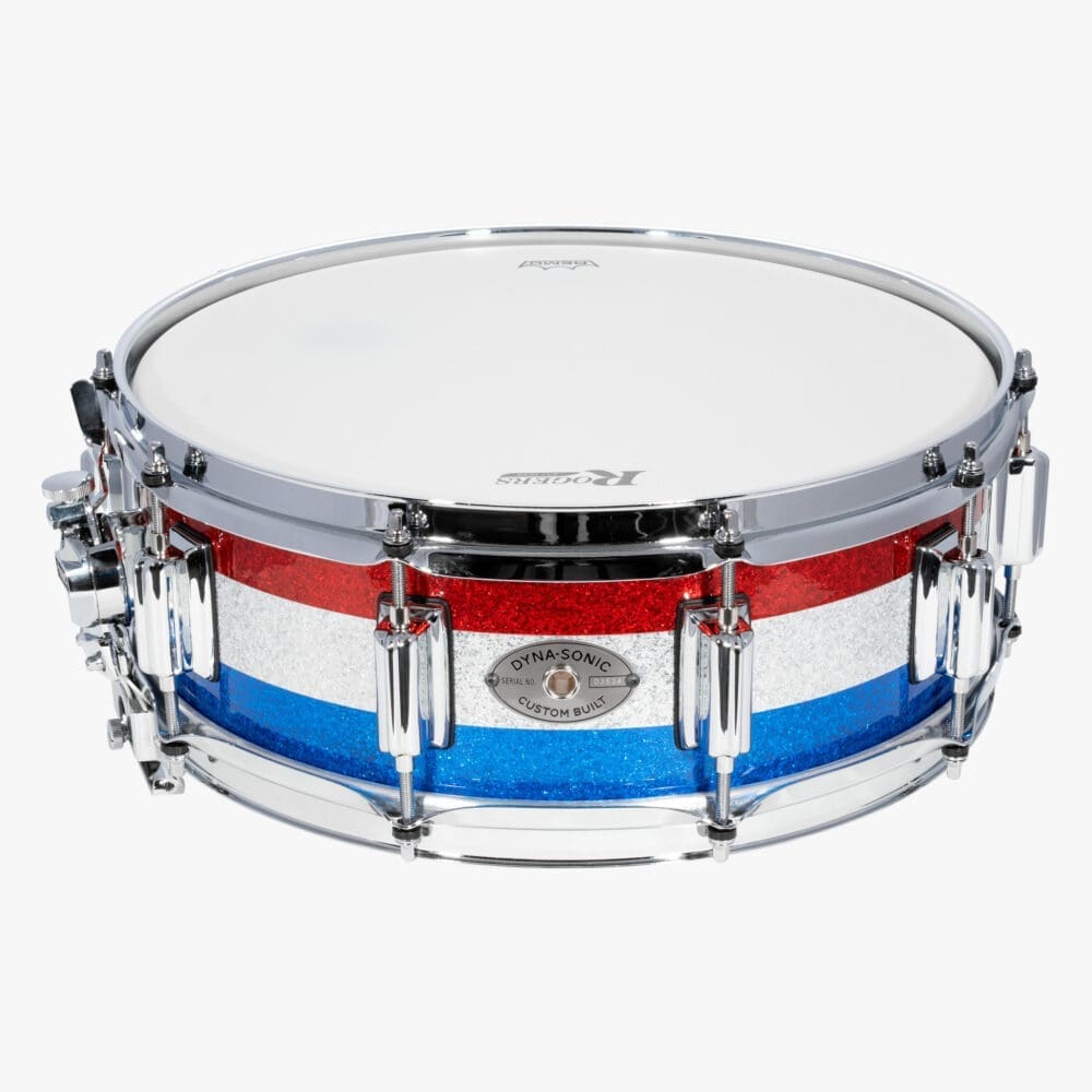 Rogers Drums LTD Red White and Blue Sparkle Dyna-Sonic Snare Drum | Big ...